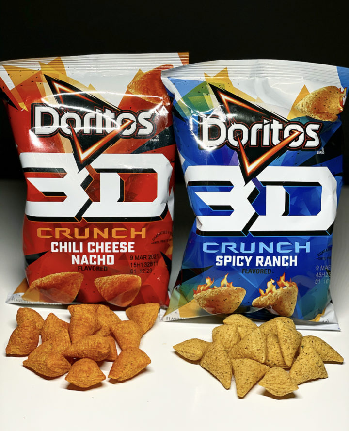 REVIEW (x2): Doritos 3D Crunch (Chili Cheese Nacho and Spicy Ranch ...